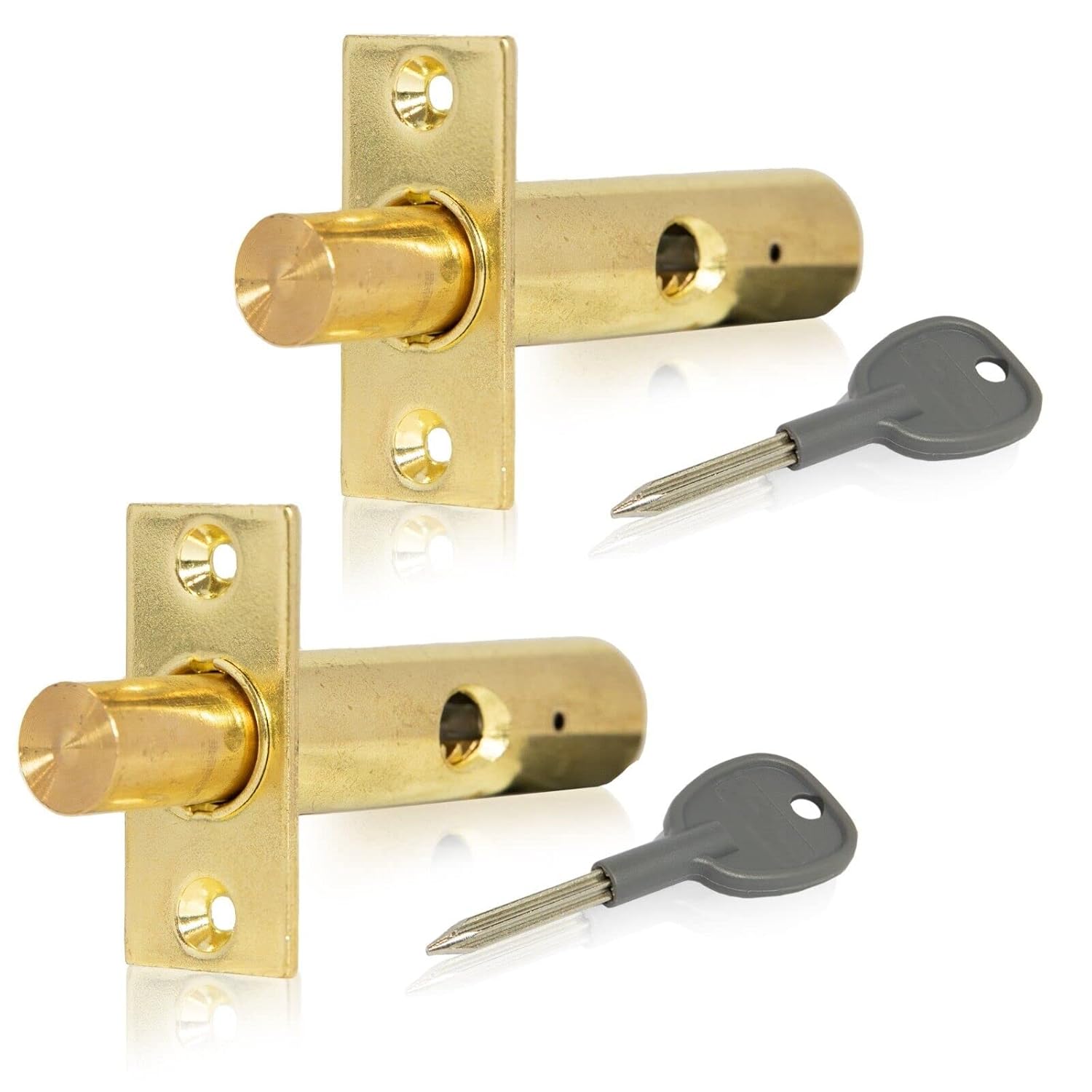 XFORT® 2 Pack Mortice Door Bolts with 2 Star Keys, Door Security Rack ...