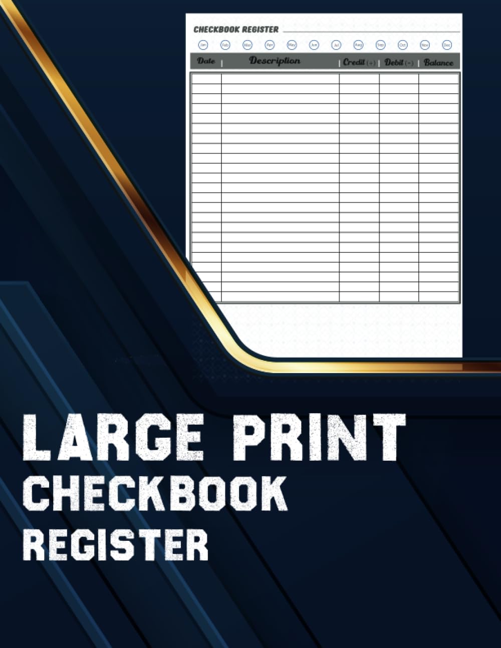 Large Print Check Register: Checkbook Cover Amazing Style Design,Easy ...