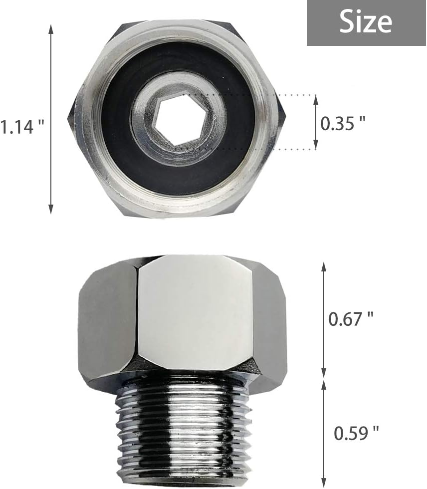 Buy Brass Pipe Fitting,Adapter 3/4”GHT Female Thread (Swivel) x 1/2 ...