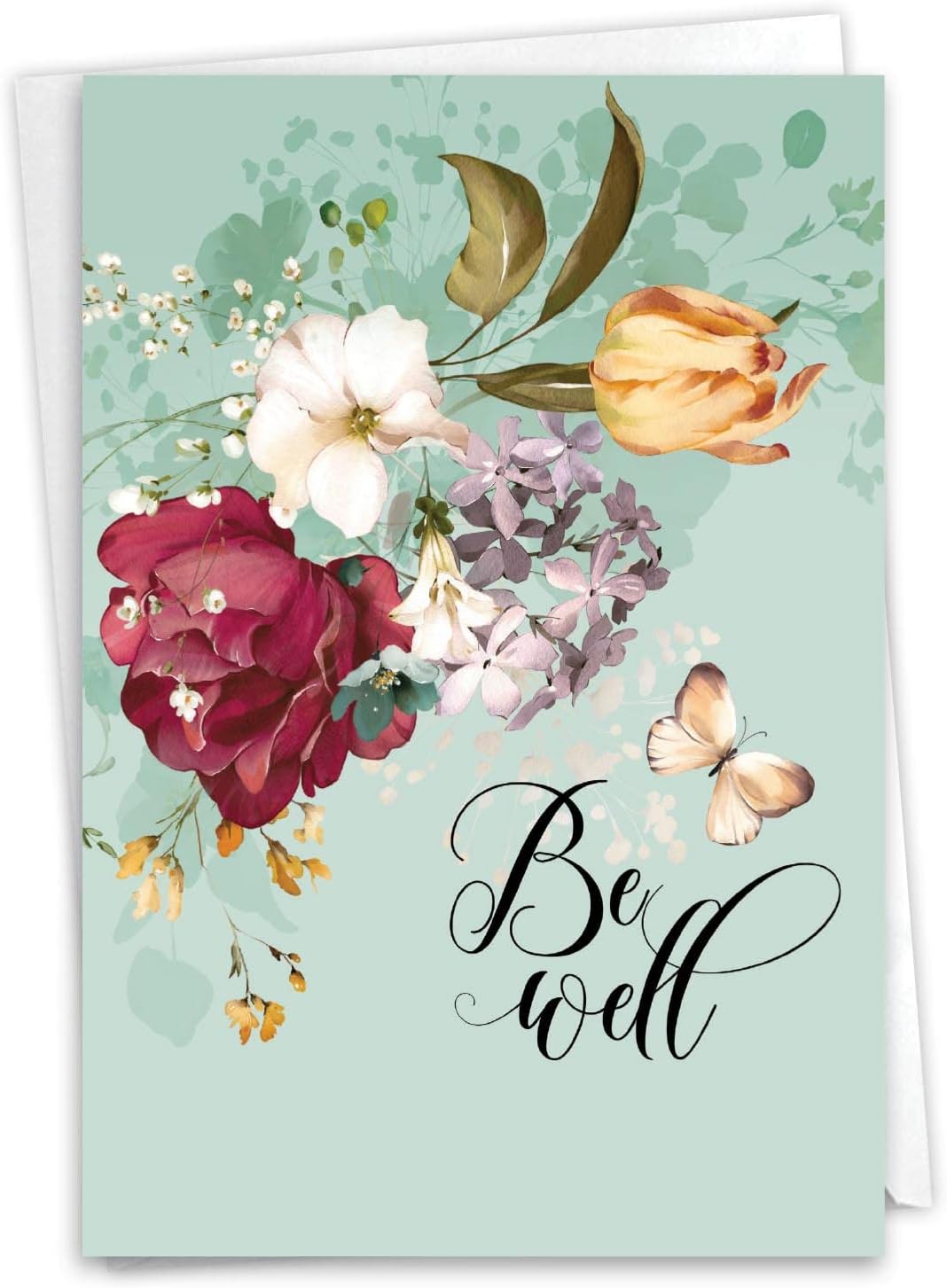 Amazon.com : NobleWorks Blank Get Well Paper Card with 5 x 7 Inch ...