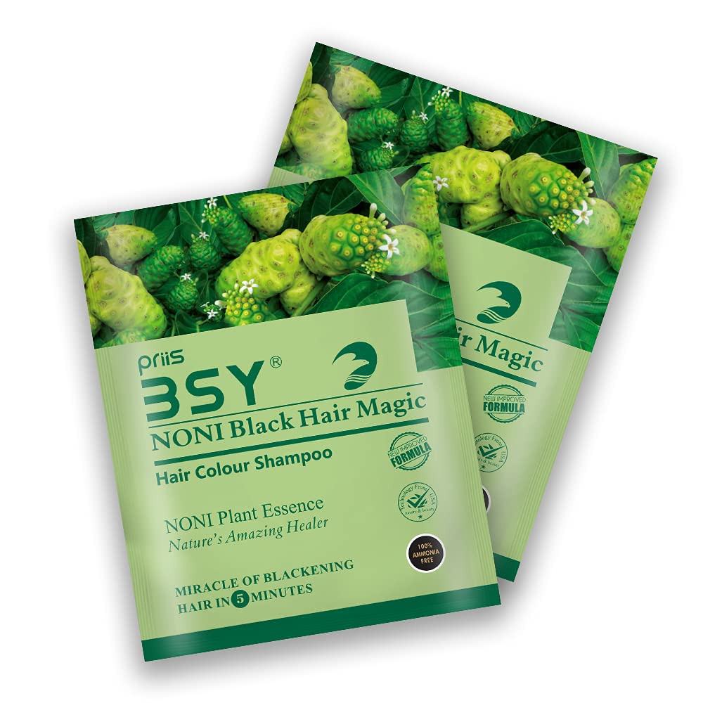 Buy BSY Noni Black Hair Magic Hair Color Shampoo 5 Minutes Hair Color