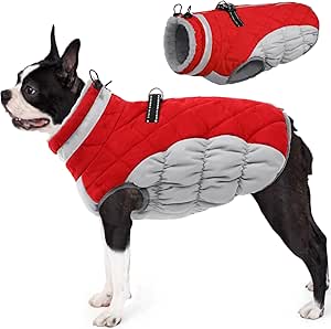 Amazon.com : AOFITEE Dog Coat, Warm Dog Winter Coat for Small Dogs, Reflective Turtleneck Dogs ...