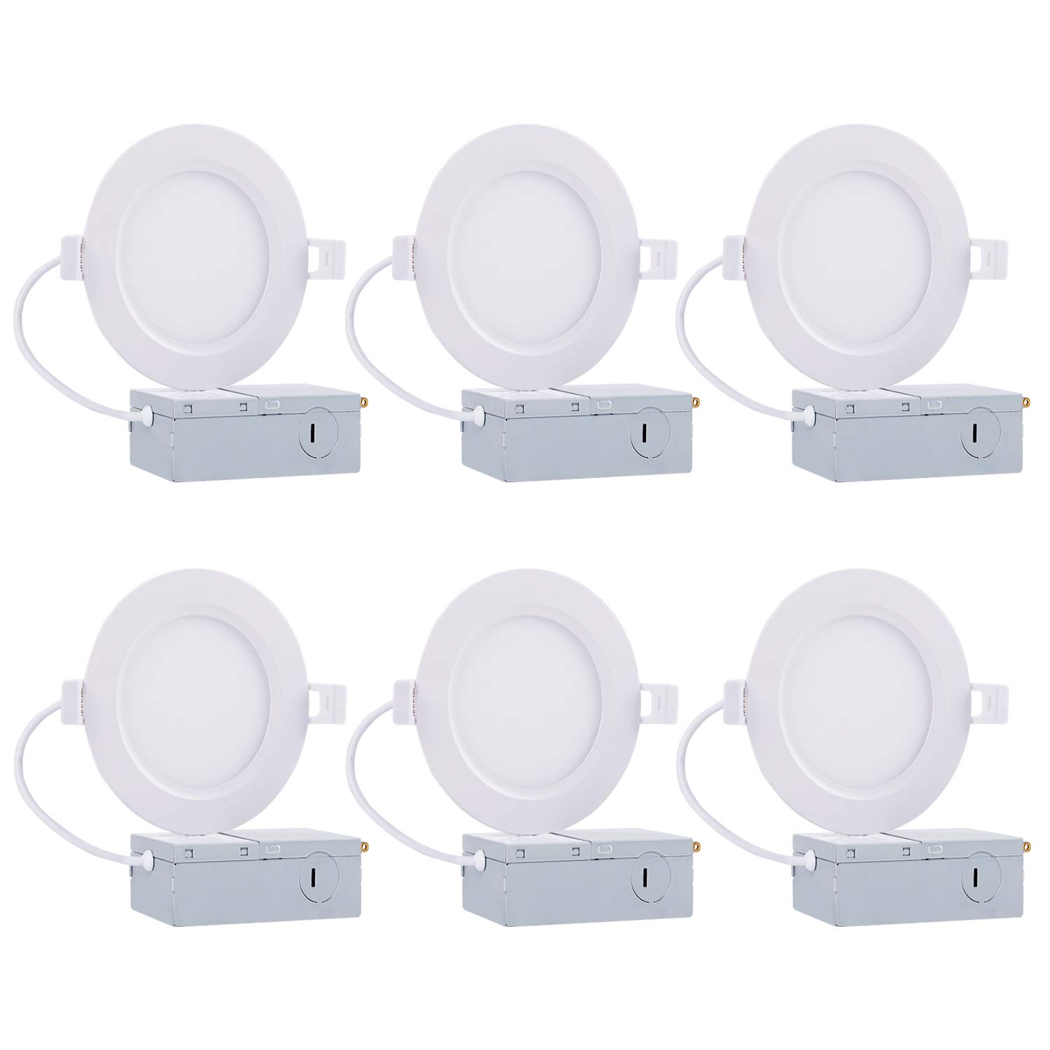 Buy 4" Slim Retrofit LED Recessed Lighting, 9W Dimmable LED Ceiling ...