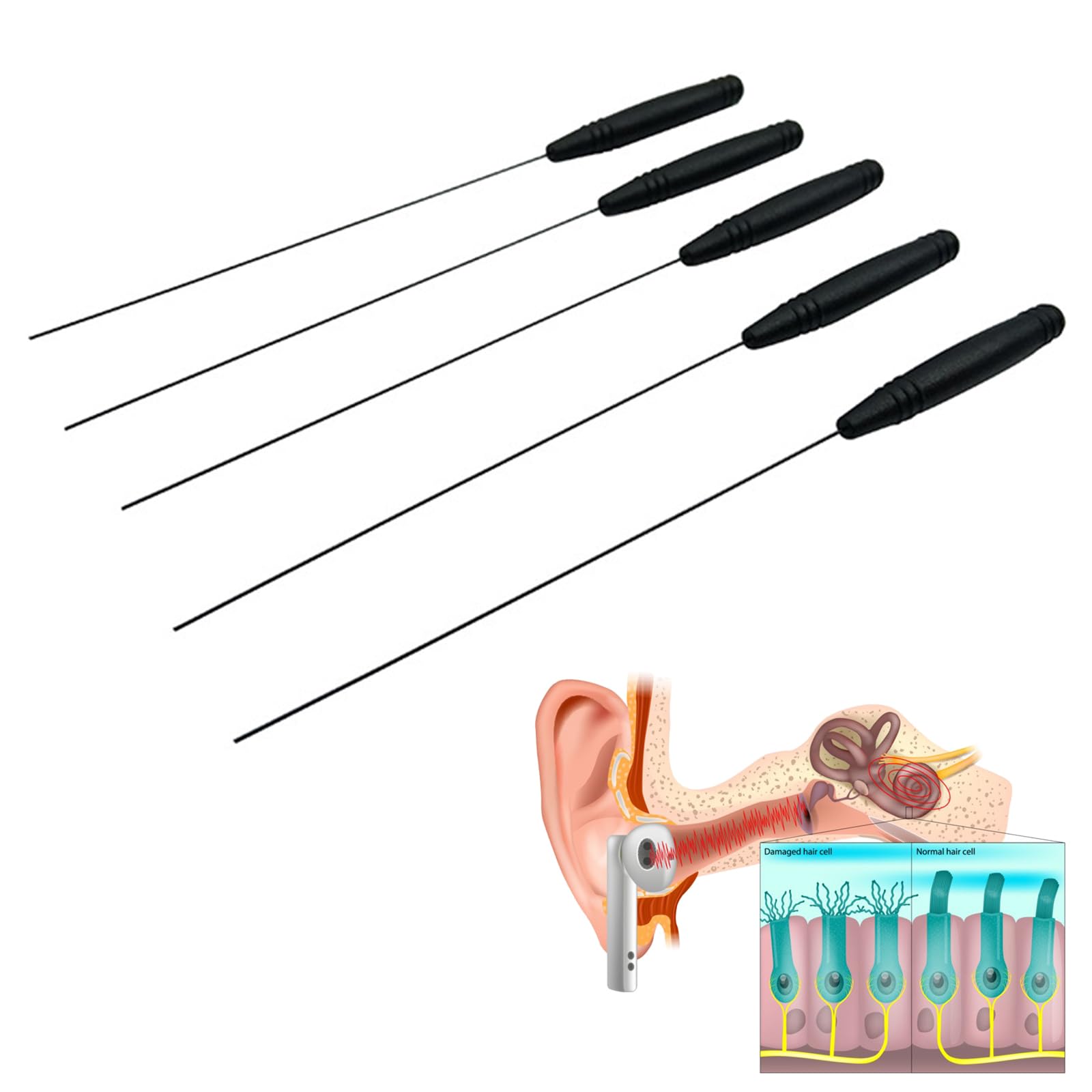 Hearing Aid Cleaning Wire,5 PCS Hearing Aid Cleaning Kits,Hearing Aid ...