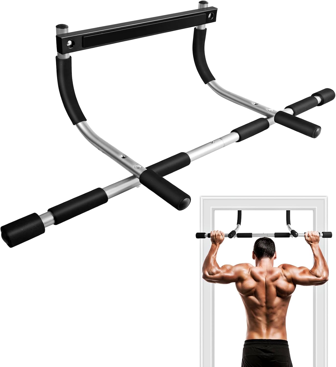 Amazon.com : sivmn Pull Up Bar for Doorway, No Screws Portable Chin Up Bar Doorway, Strength ...