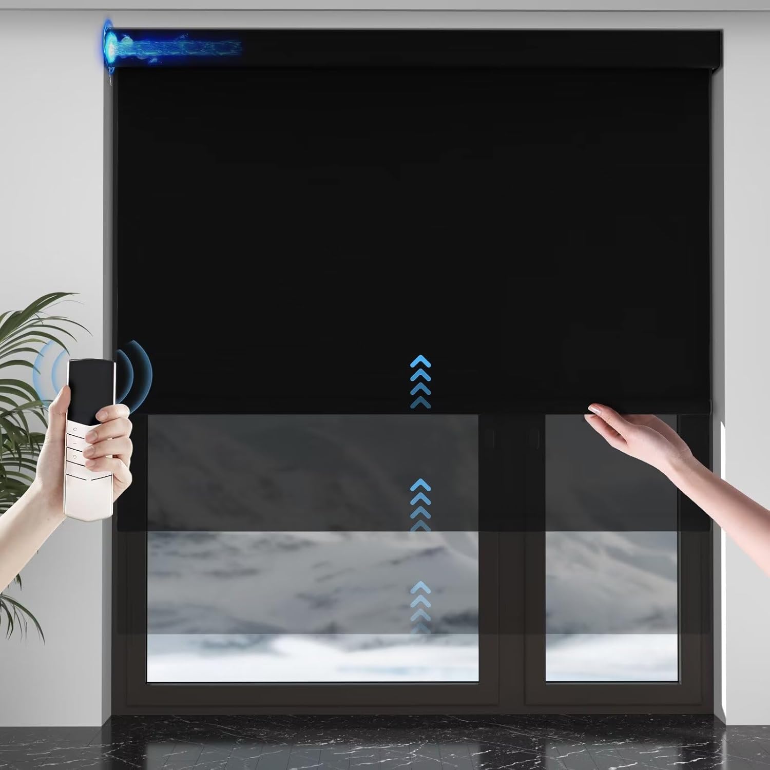 Amazon.com: MYshade Motorized Roller Blinds with Remote, Manual and Automatic Smart Dual Drive ...