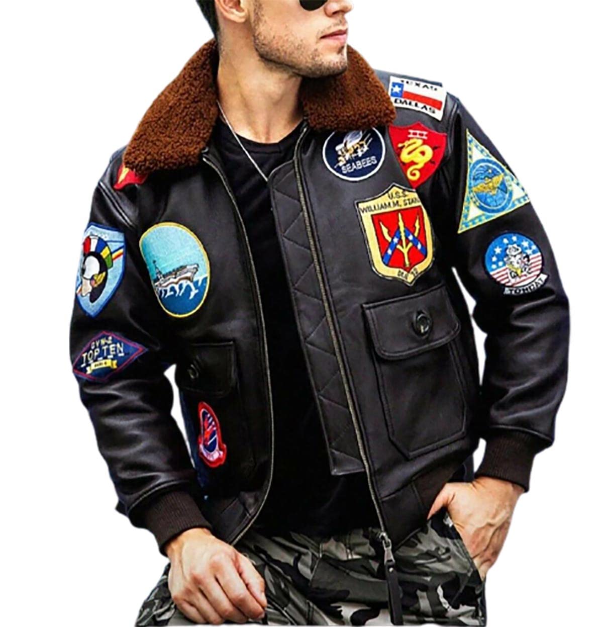 Buy Tom Cruise Pete Maverick Top Flight Bomber Real Or Faux Leather ...