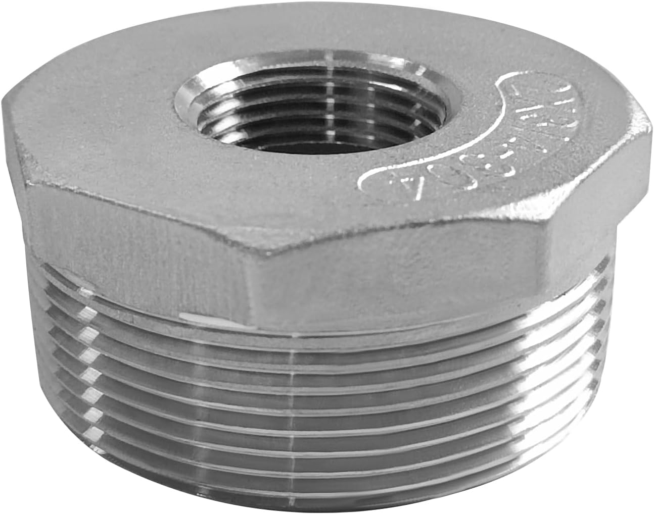 Amazon.com: Fitvell Stainless Steel 2" Male NPT to 3/4" Female NPT Reducer Hex Bushing Pipe ...
