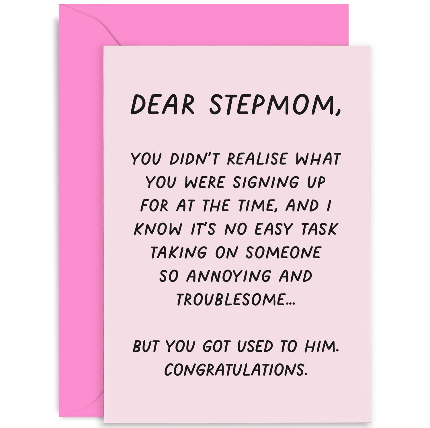 Old English Co. Funny Birthday Card for Stepmom - Humorous Mother's Day ...