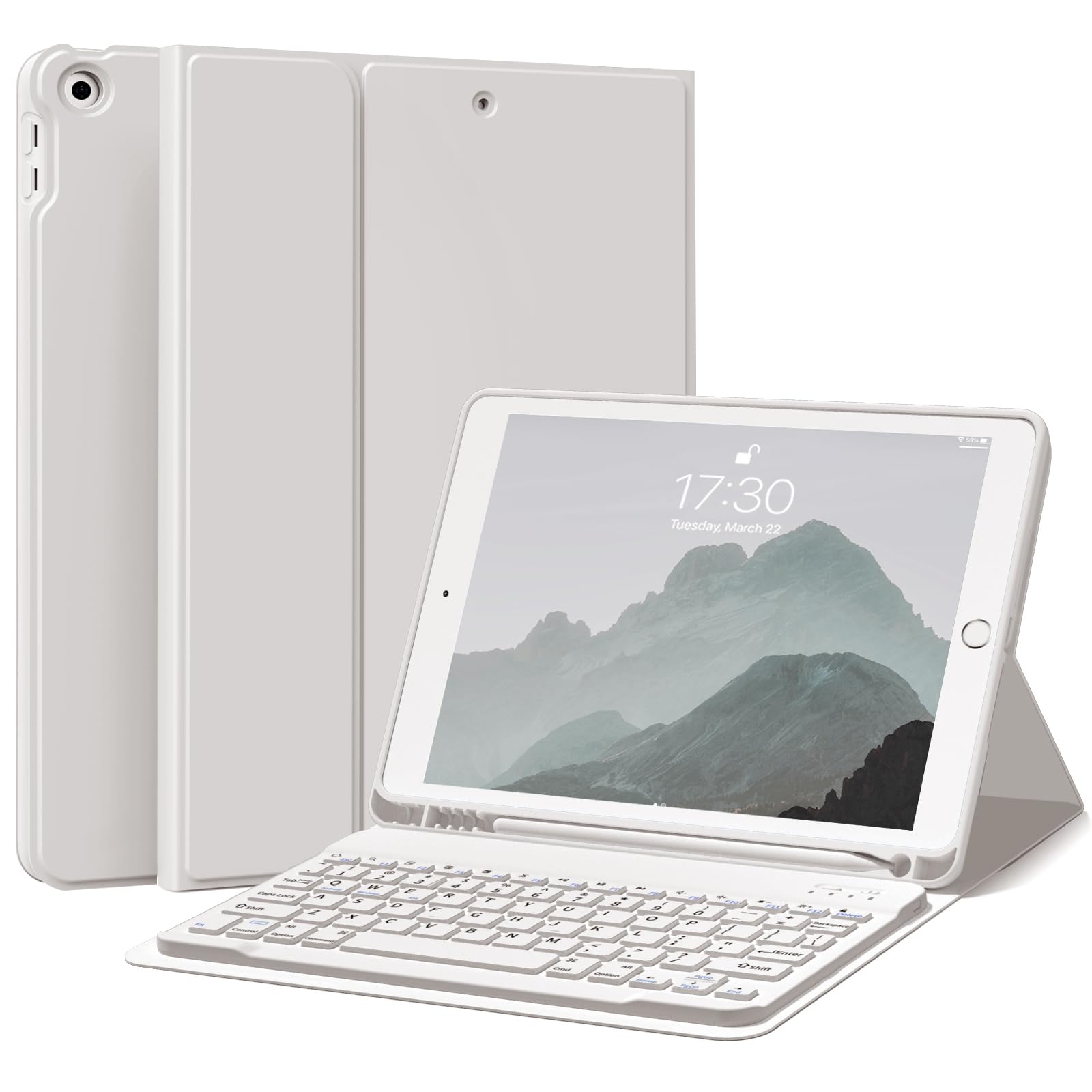 Amazon.com: KENKE Keyboard Case for iPad 9th/8th/7th Generation 10.2 ...