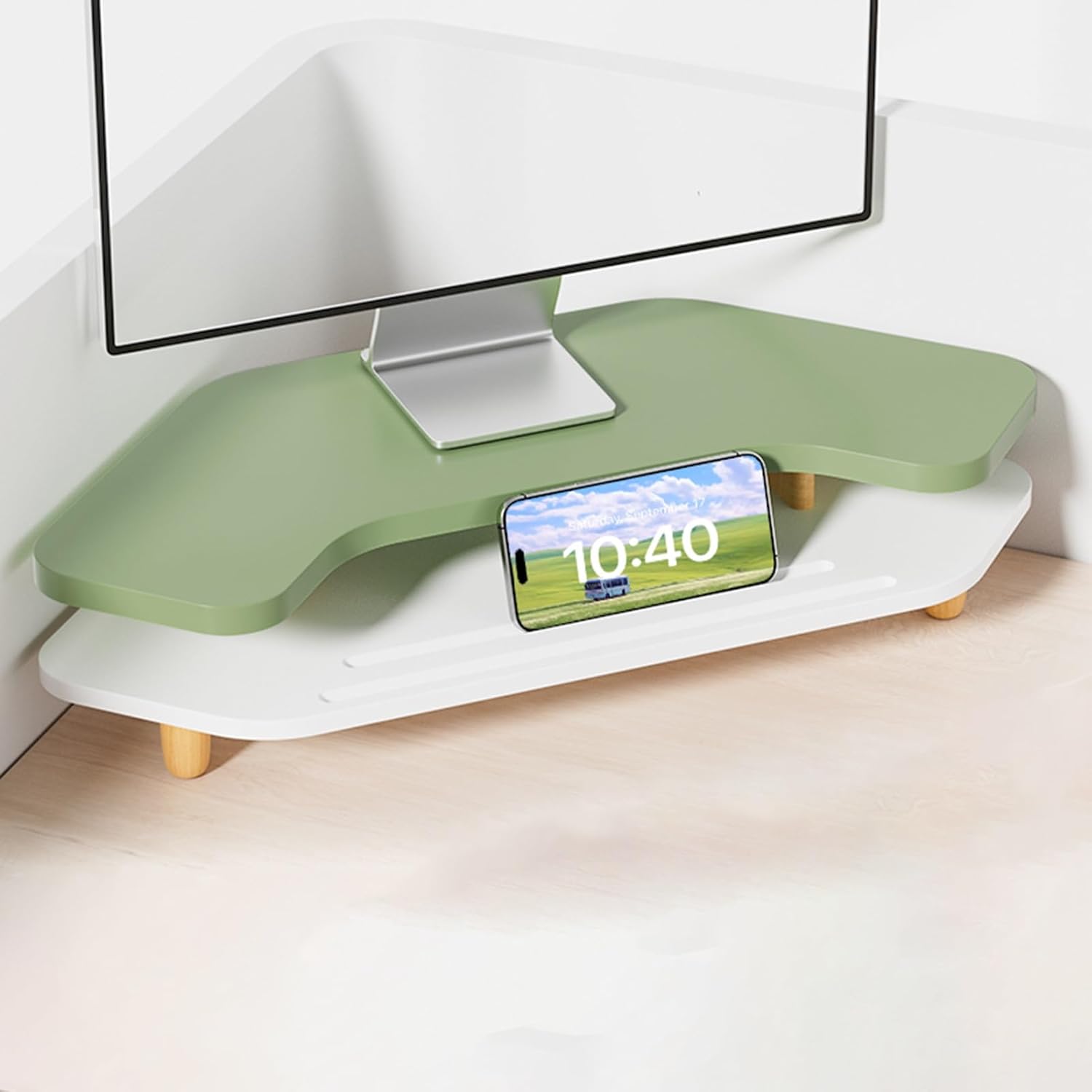 Amazon.com: pc Stand Monitor Stand,( Corner Monitor Stand with Double ...