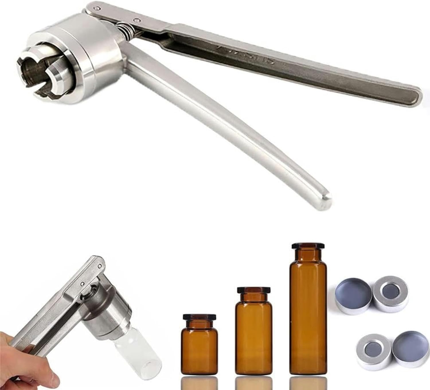 Amazon.com: Wzglod Manual Vial Crimper, Flip Off Vial Crimper, Crimper ...