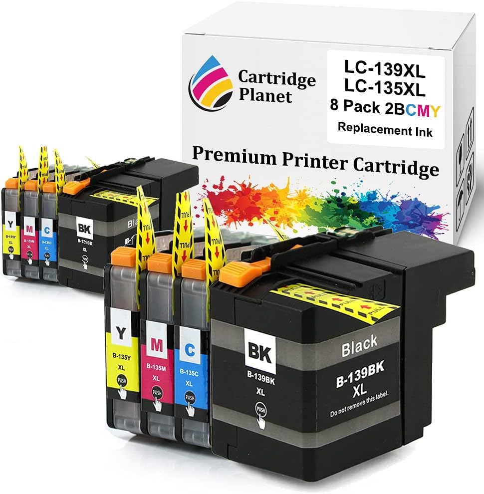 Cartridge Planet 8 Pack (2BK,2C,2M,2Y) Compatible Ink for Brother LC ...
