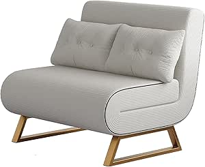 Amazon.co.jp: Tri-Fold Sofa Bed with 5 Adjustable Backrest and Pillow ...