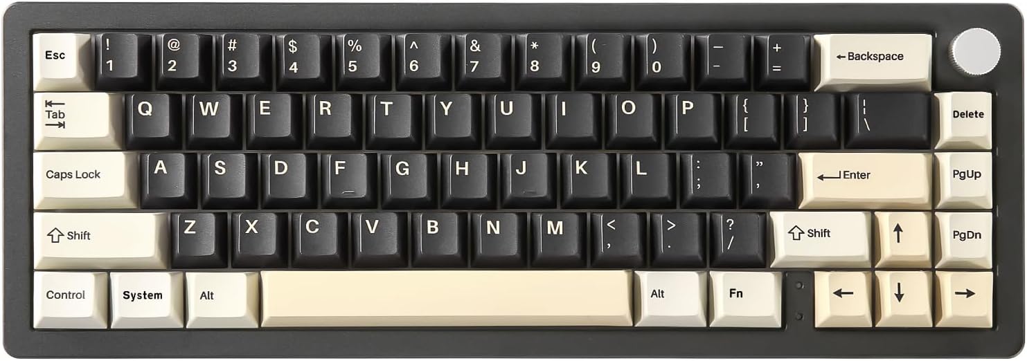 Amazon.com: YUNZII AL66 Wireless Mechanical Keyboard,65% Knob Control ...