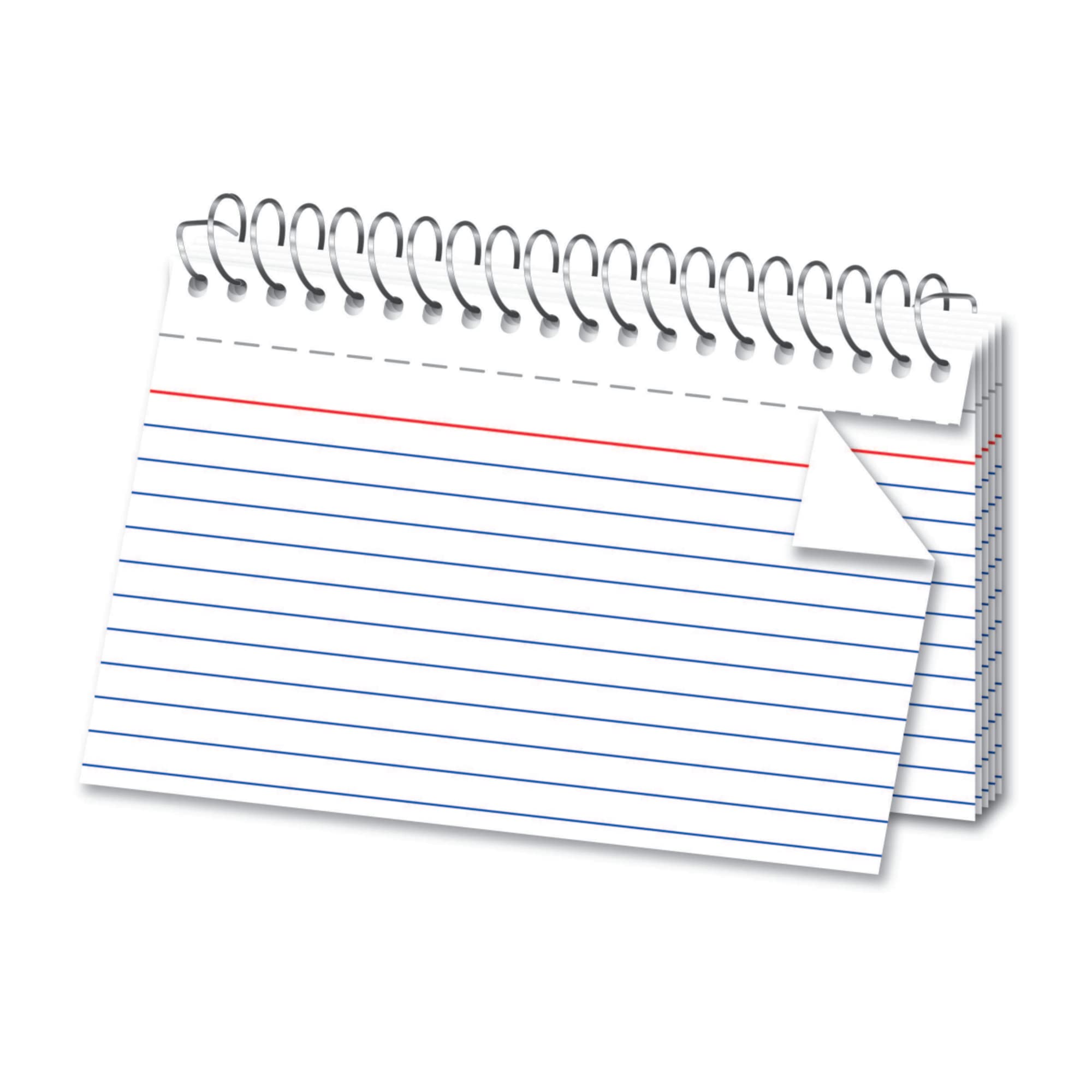 Amazon.com : OfficeMax Spiral Ruled Index Cards, 4" x 6", White, Box Of ...