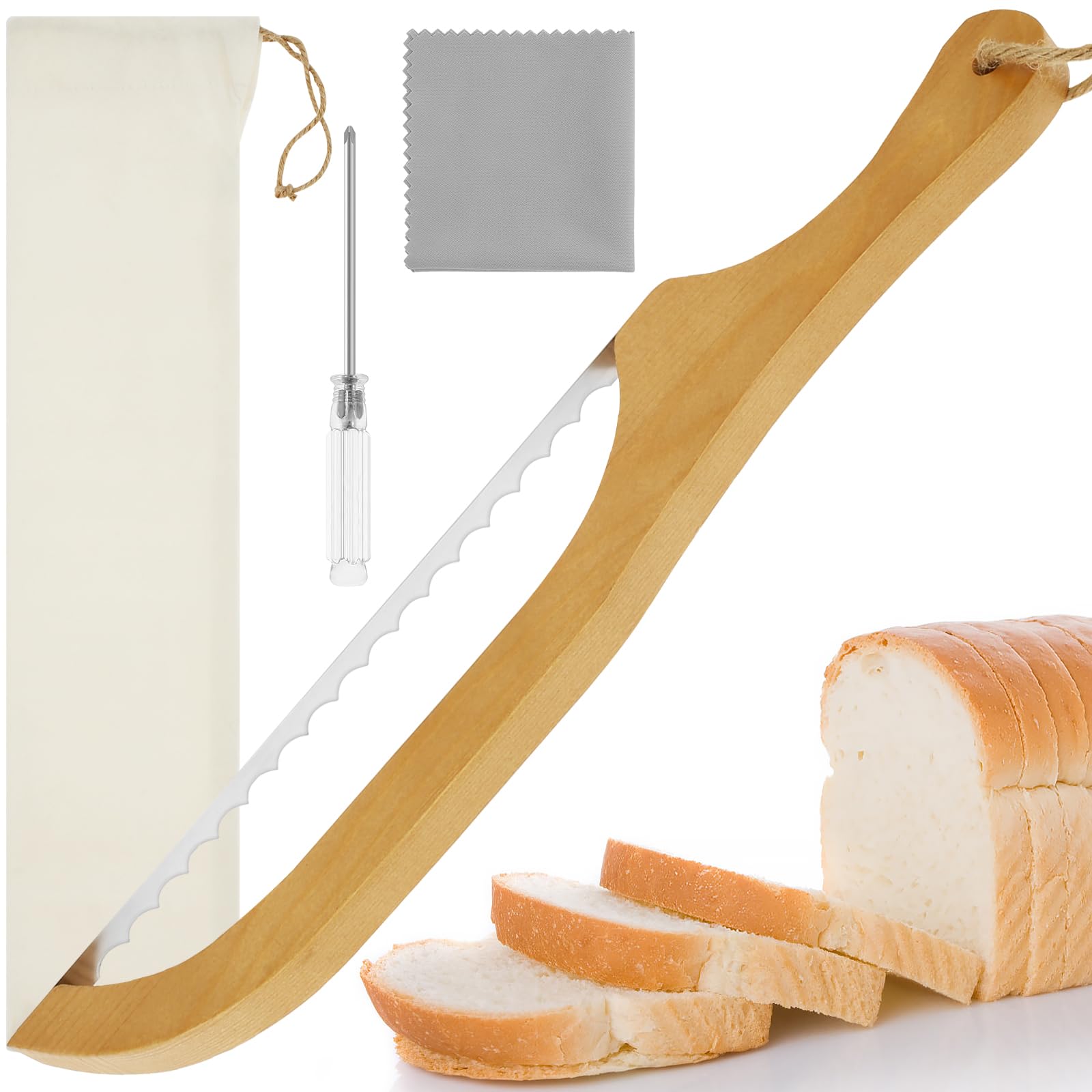 Amazon.com: Bread Bow Cutter Stainless Steel Sourdough Bread Slicer ...