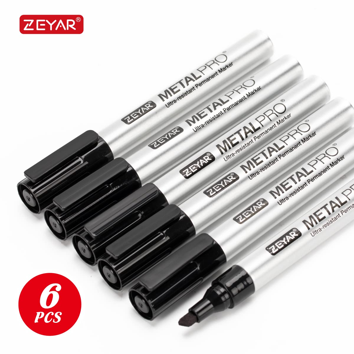 Snapklik.com : ZEYAR Permanent Markers, Chisel Tip Medium Point ...