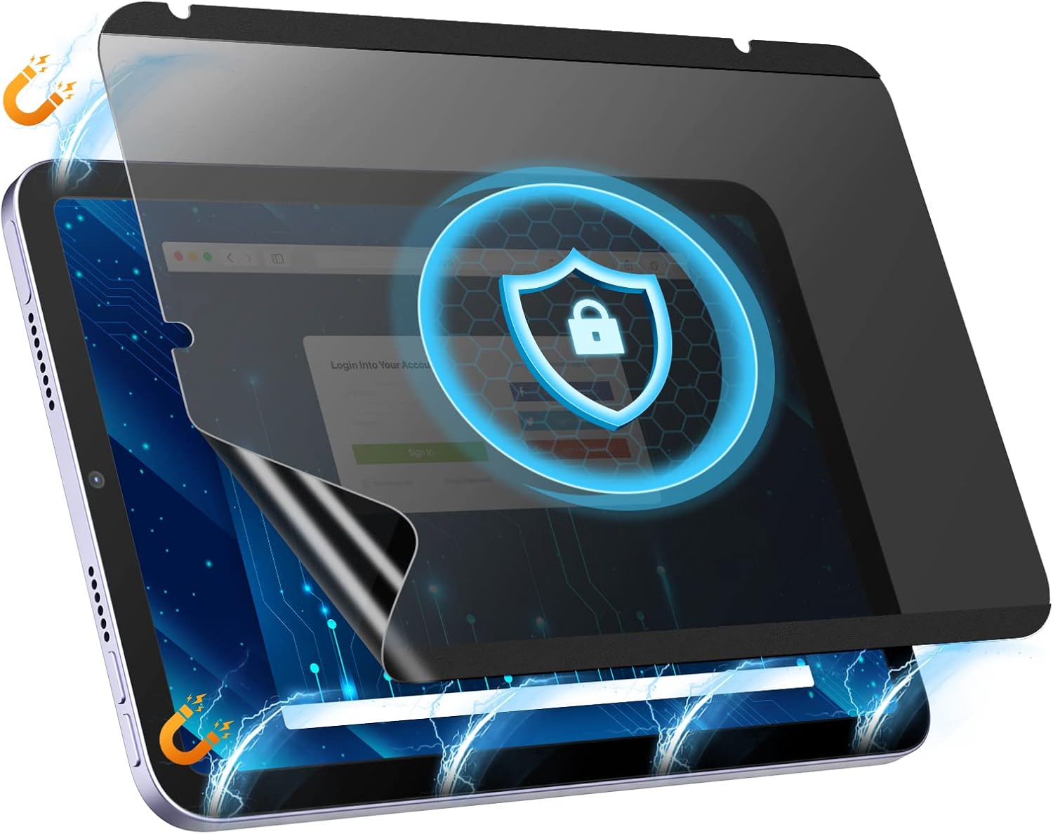 Amazon.com: MoKo Magnetic Privacy Screen Protector for iPad Mini 6 8.3 ...