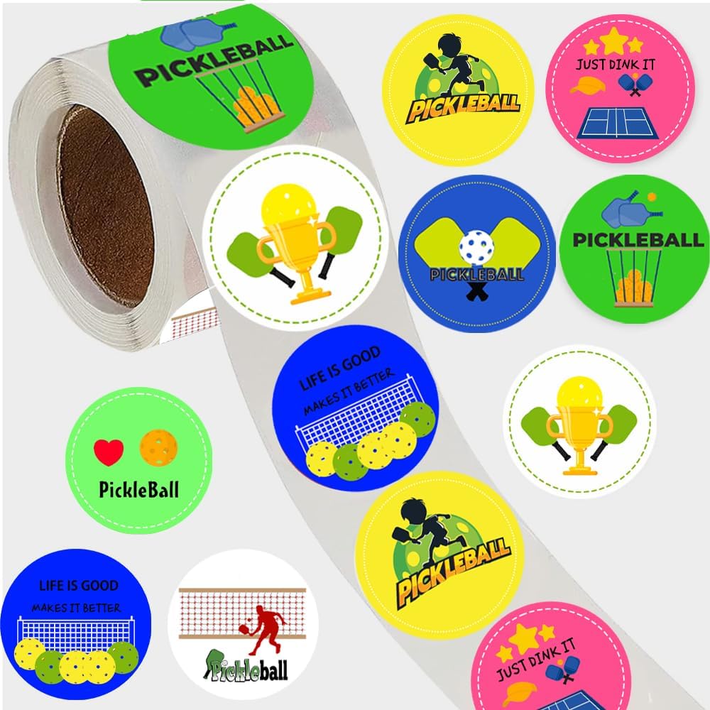 Amazon.com: 500 Tennis Roll Stickers Ball Sports Themed Party Supplies ...
