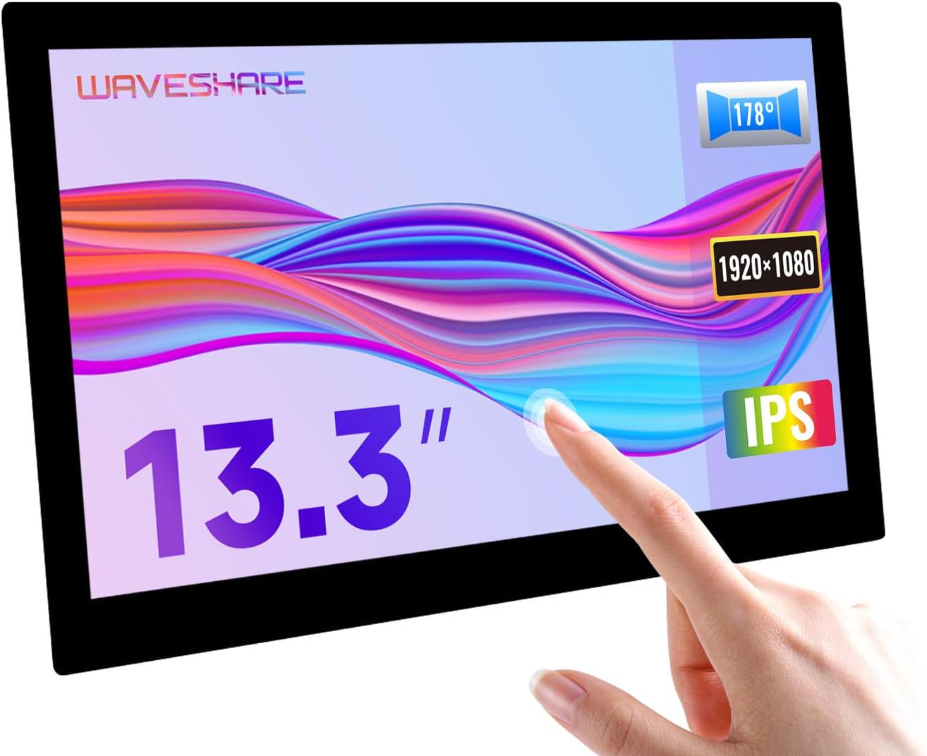 Amazon.com: waveshare 13.3inch Capacitive Touch Screen LCD Compatible ...