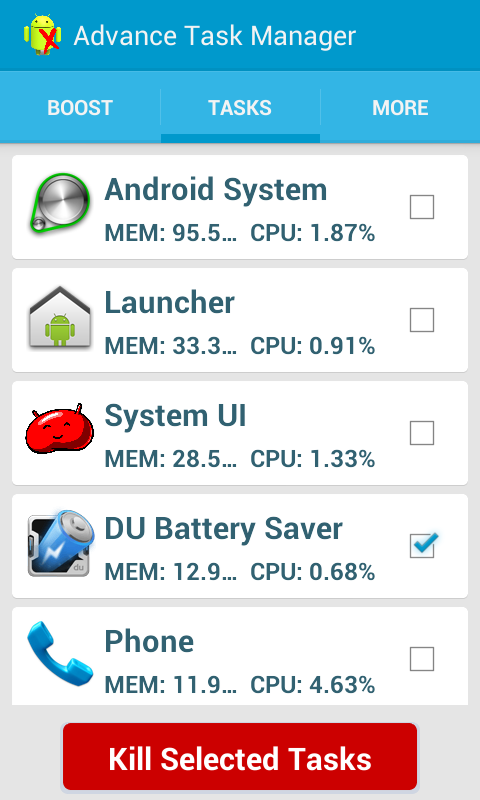 Aplicación Administrador de tareas Avance en Amazon Appstore