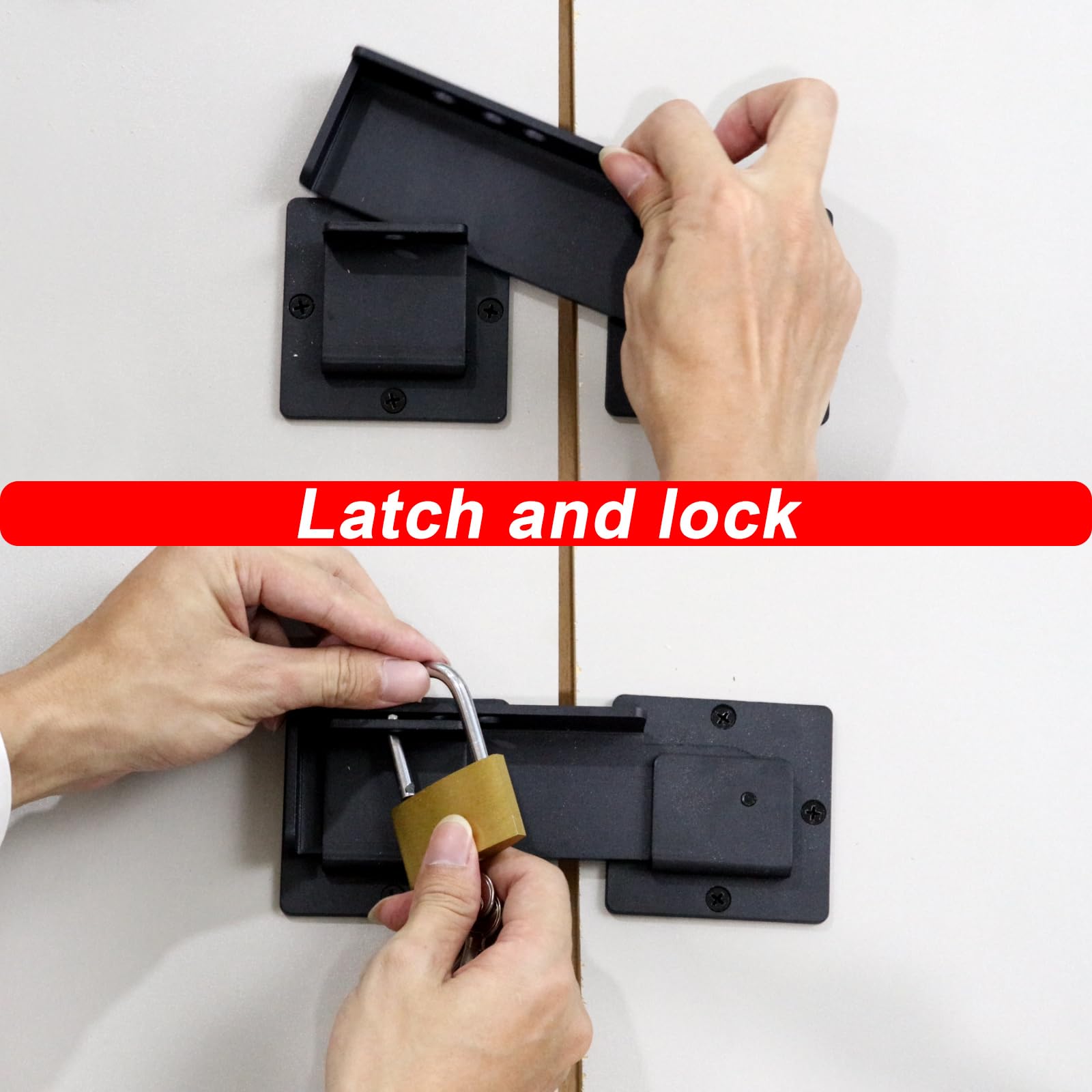 Foosball Grips 2-Pack Heavy Duty Flip Gate Latches - Aluminum Lock With ...