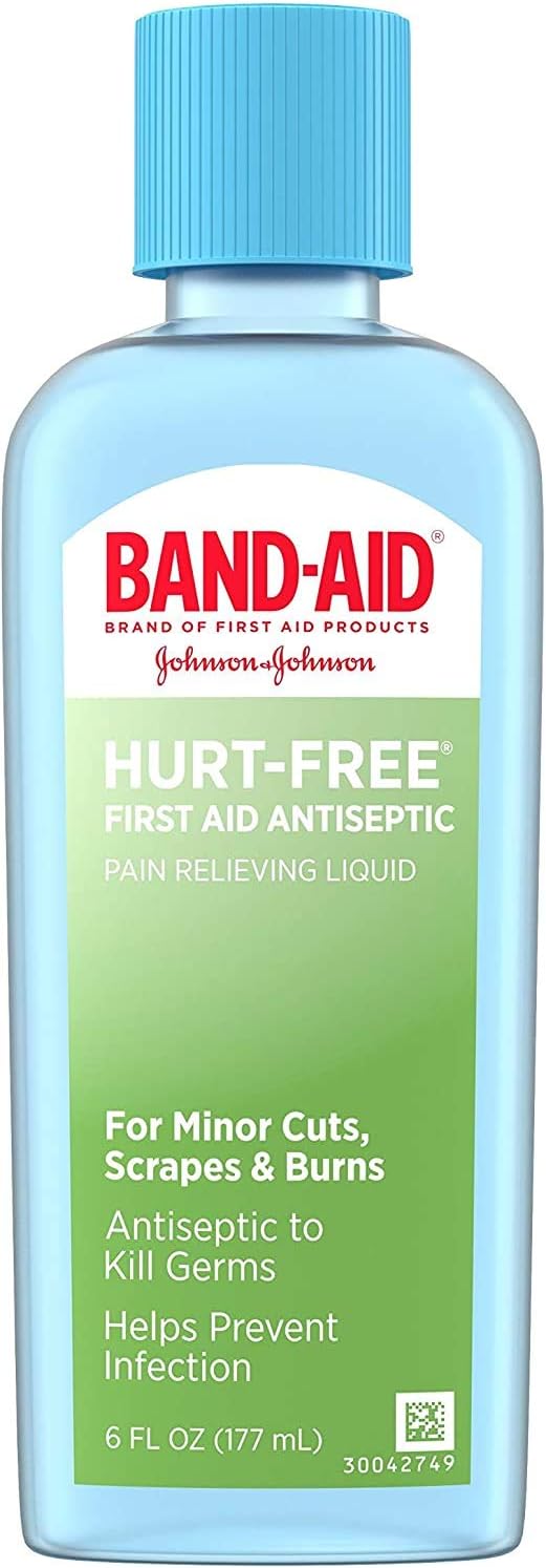 Amazon.com: Band-Aid Hurt Free Antiseptic Wash, Assorted, 6 Fl Oz ...