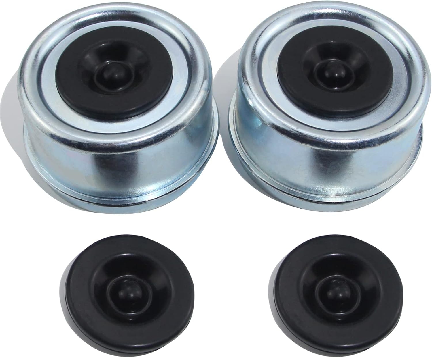 iBroPrat 2pcs Trailer Axle Dust Cap Cup Grease Cover 2.44" Hub with ...