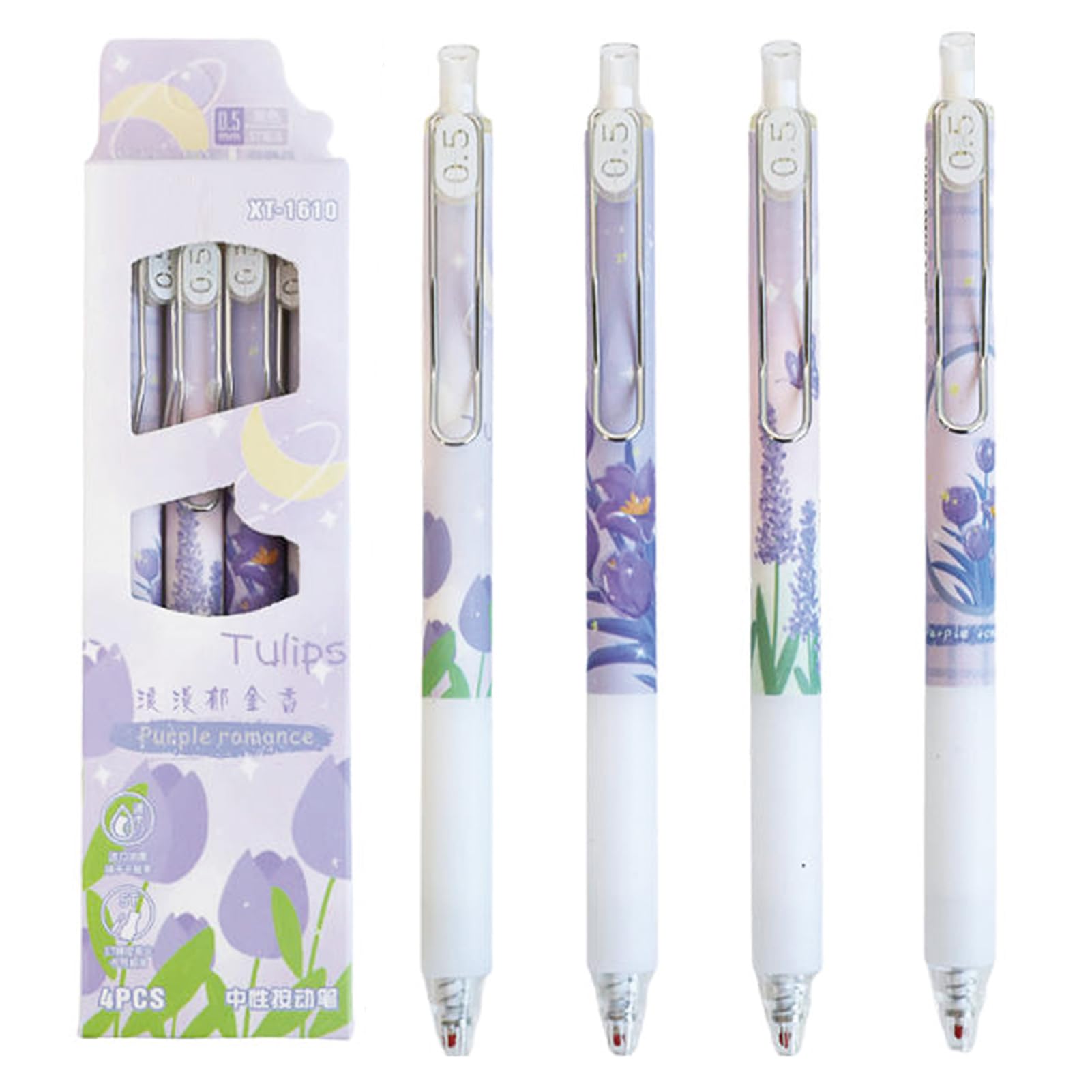 Amazon.com: MOZXIRZ 4 Pcs Flower Retractable Pens Cute Gel Ink Pens ...