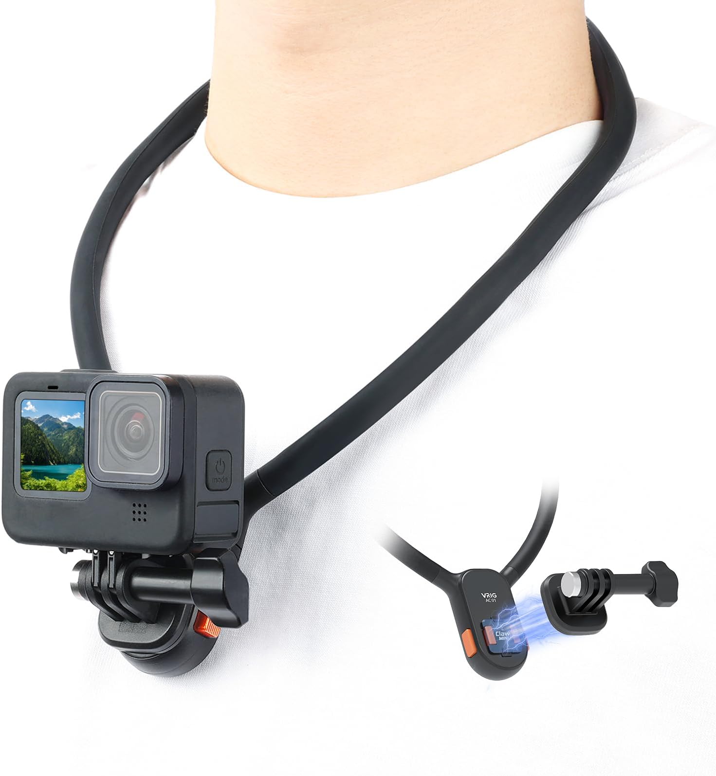 Amazon.com : VRIG Magnetic Neck Mount for GoPro,DJI Osmo Action 5Pro/4/ ...