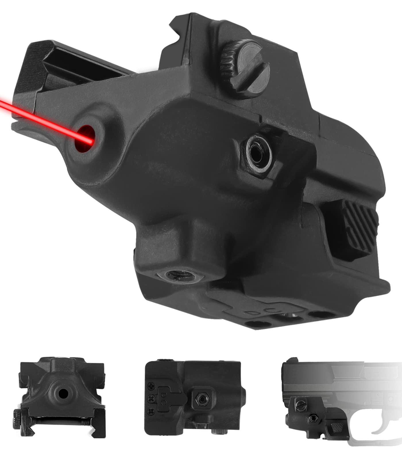 Buy LIGHTWIN Pistol Red Laser Red Dot Adjustable Low Profile Picatinny ...