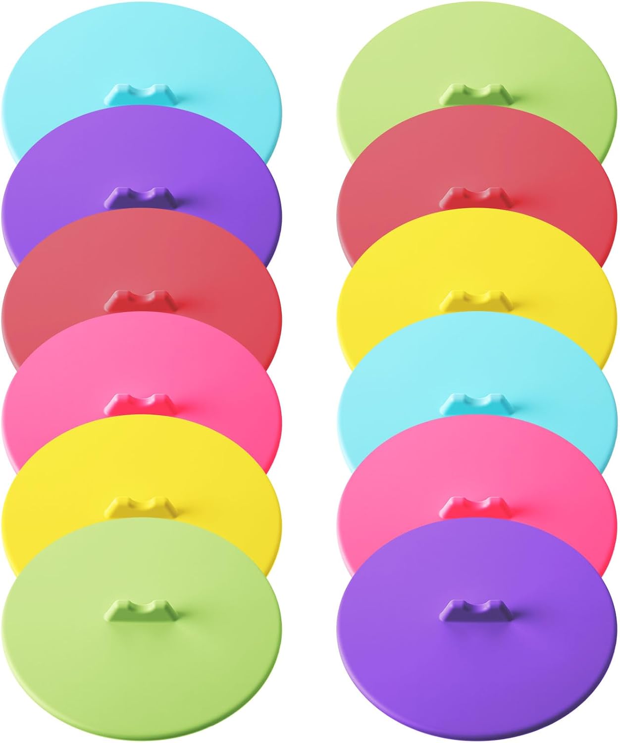 Amazon.com: Hoolerry 12 Sets Silicone Cup Covers Multicolored Silicone ...