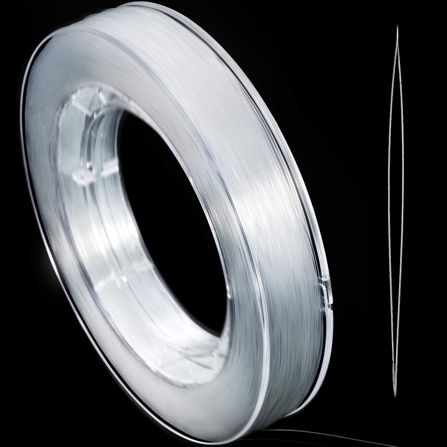 PH PandaHall 0.1mm Nylon Seed Bead Thread, 50m/roll Black White ...