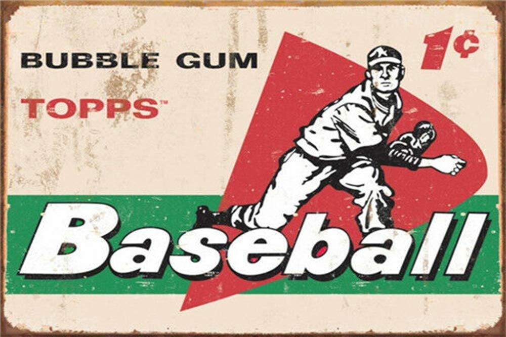 Amazon.com: Unoopler Metal Signs Topps Baseball Warning Sign | Indoor ...