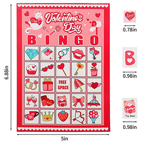 Snapklik.com : CCINEE Valentines Day Bingo Games Cards