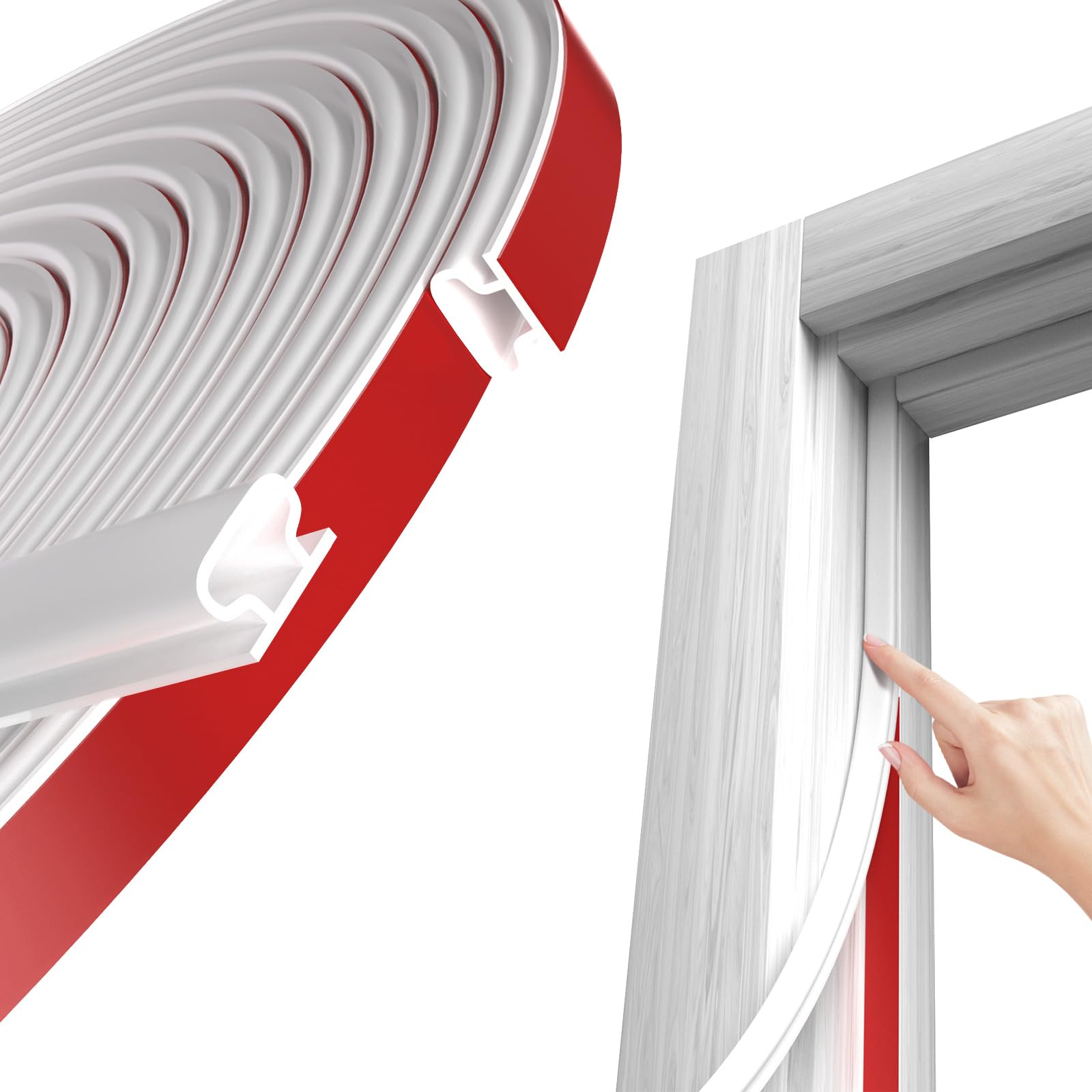 Snapklik.com : Weather Stripping, White D-Shaped Rubber Seal Strip For ...