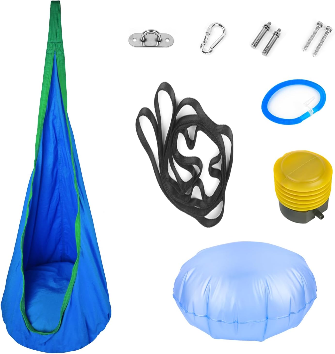 Amazon.com: VEVOR Kids Pod Swing Seat with LED Lights, Hanging Hammock ...