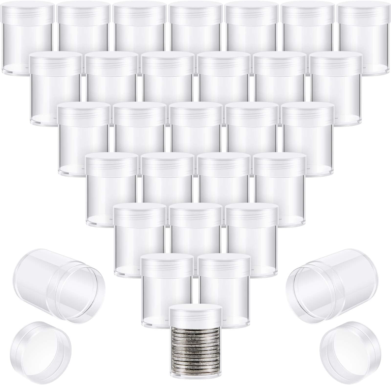 Amazon.com : Qunclay 30 Pcs Half Dollar Coin Tube Coin Storage Tube ...