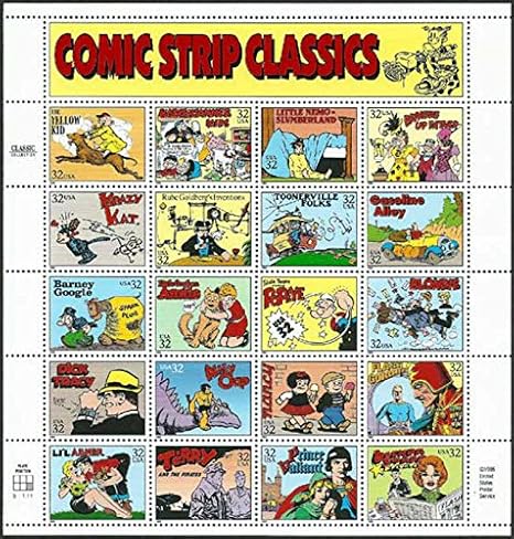 Amazon.com: US Stamp - 1995 Comic Strip Classics - 20 Stamp Sheet #3000 ...