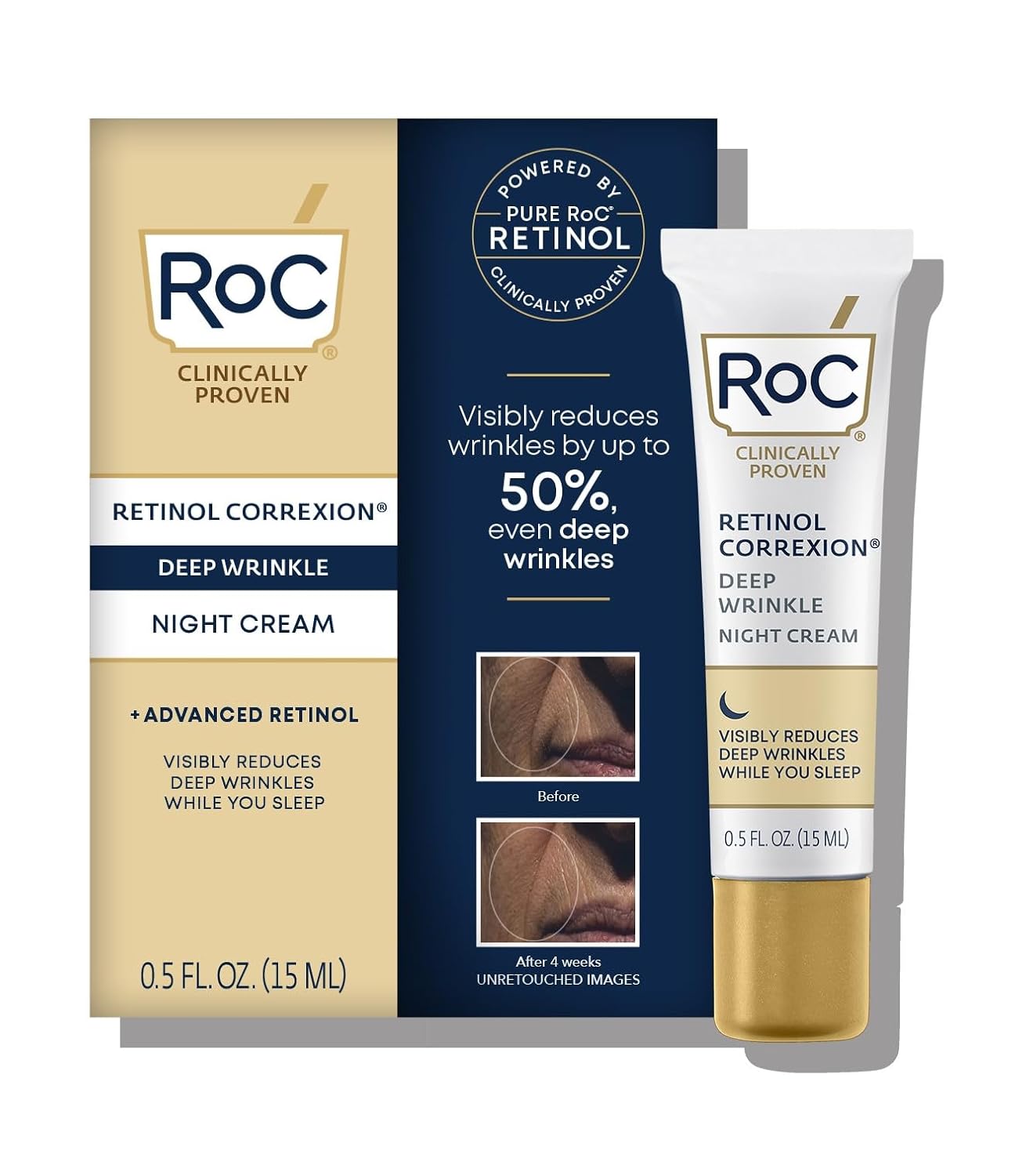 Amazon.com: RoC Retinol Correxion Deep Wrinkle Anti-Aging Night Cream ...