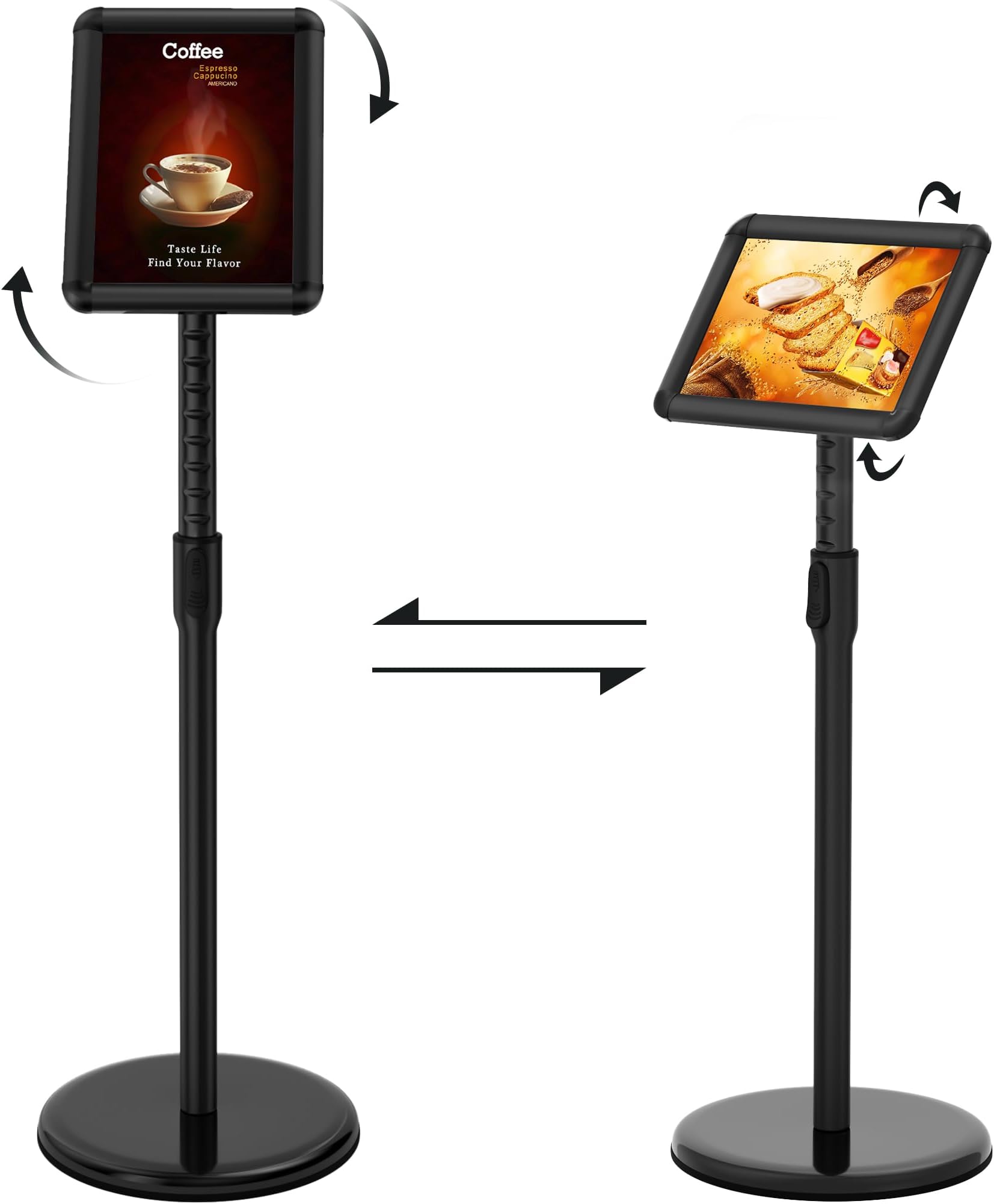 ThrivingTree Infoständer DIN A4 297x210mm Informationsständer Höhenverstellbar Edelstahl ...