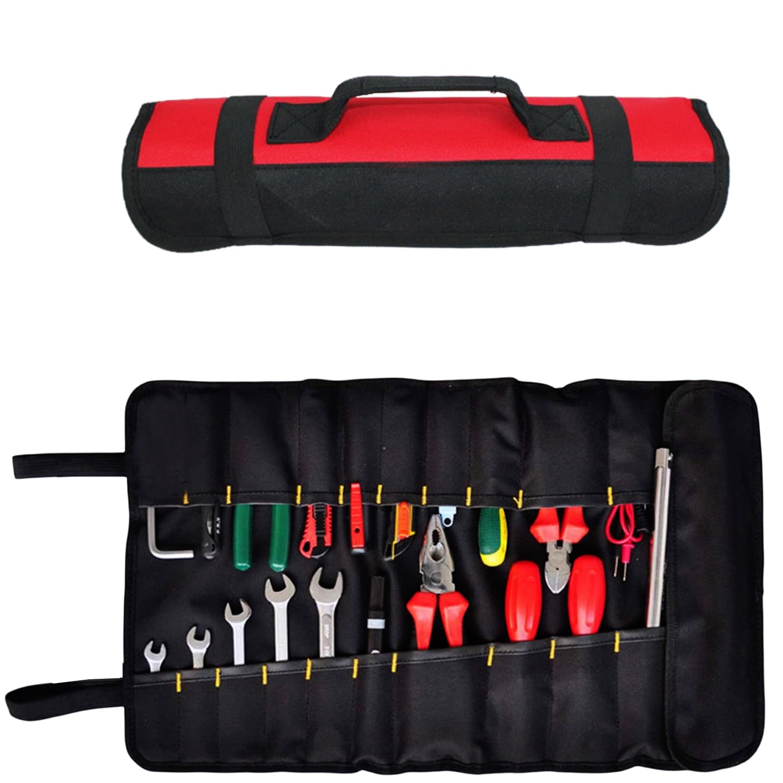 BLIRITEL 22 Pockets Tool Roll Bag, Oxford Wrench Roll Up Pouch, Wrench ...