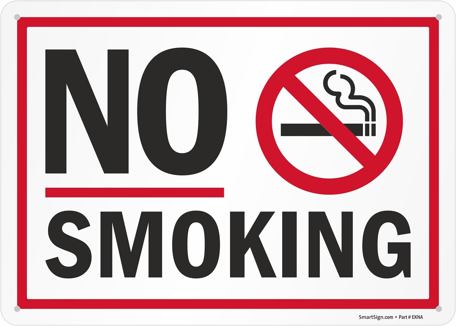 Amazon.com: SmartSign No Smoking Sign with Symbol, 10 x 14 inch Screen ...