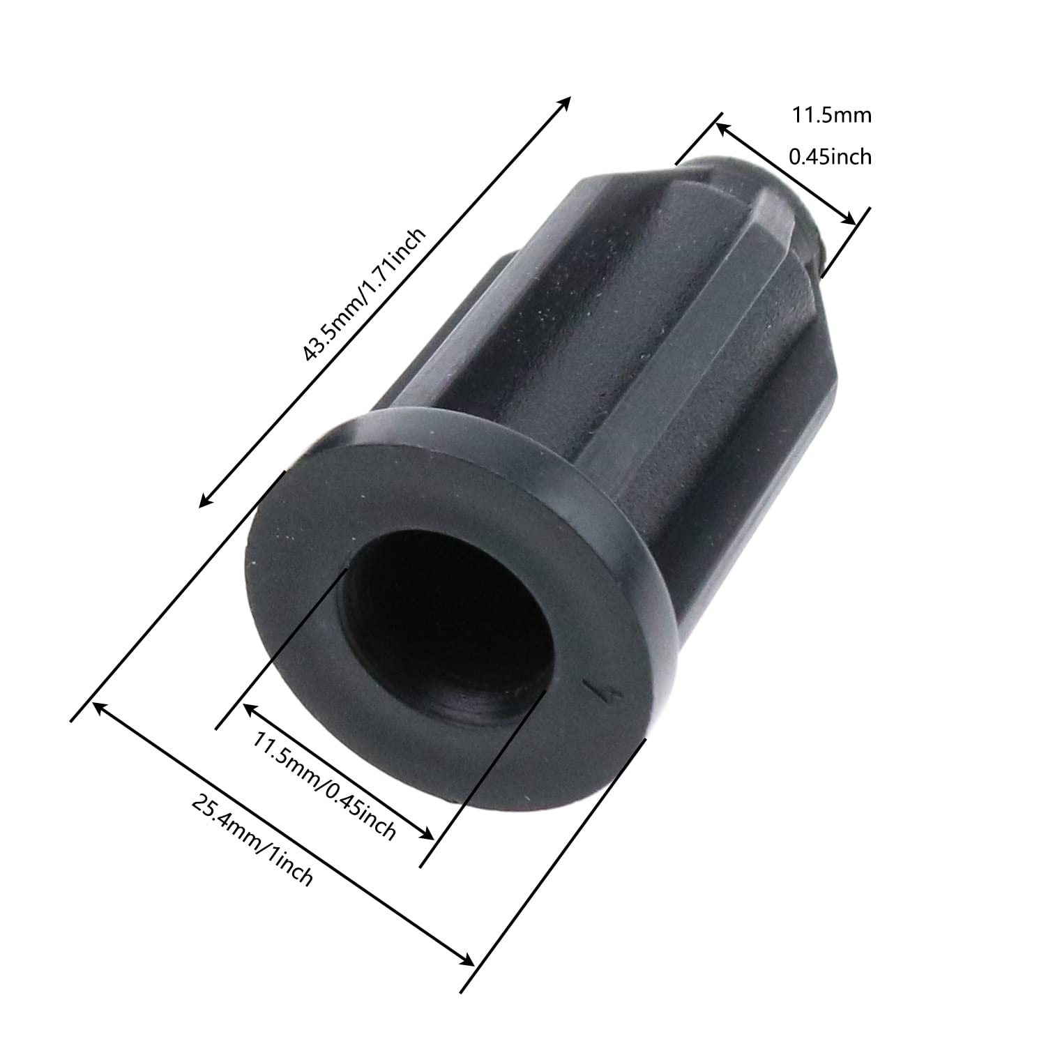 Snapklik.com : Caster Socket Sleeve E-outstanding 4PCS Black Plastic ...