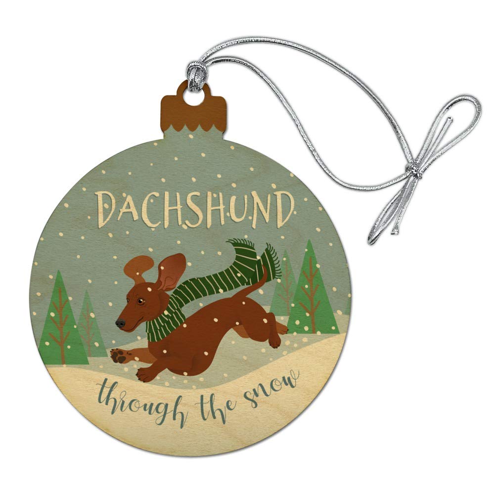 Amazon.com: GRAPHICS & MORE Dachshund Dashing Through The Snow Winter ...