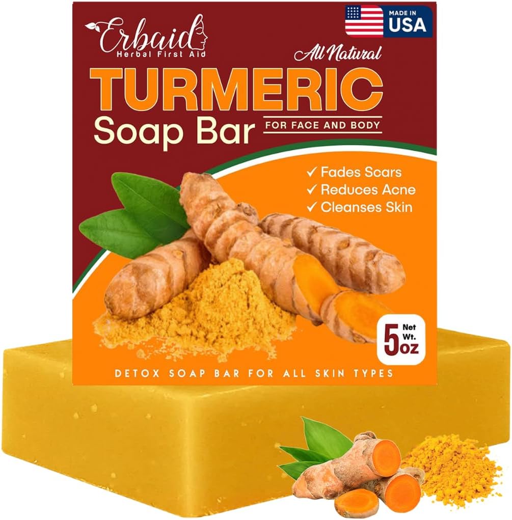 Amazon.com : Natural Turmeric Soap Bar for Face & Body – Turmeric Skin ...