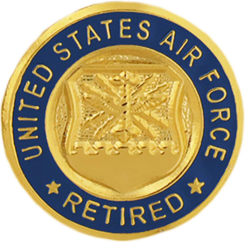 Amazon.com: United States Air Force USAF Retired Circular 5/8" Lapel ...