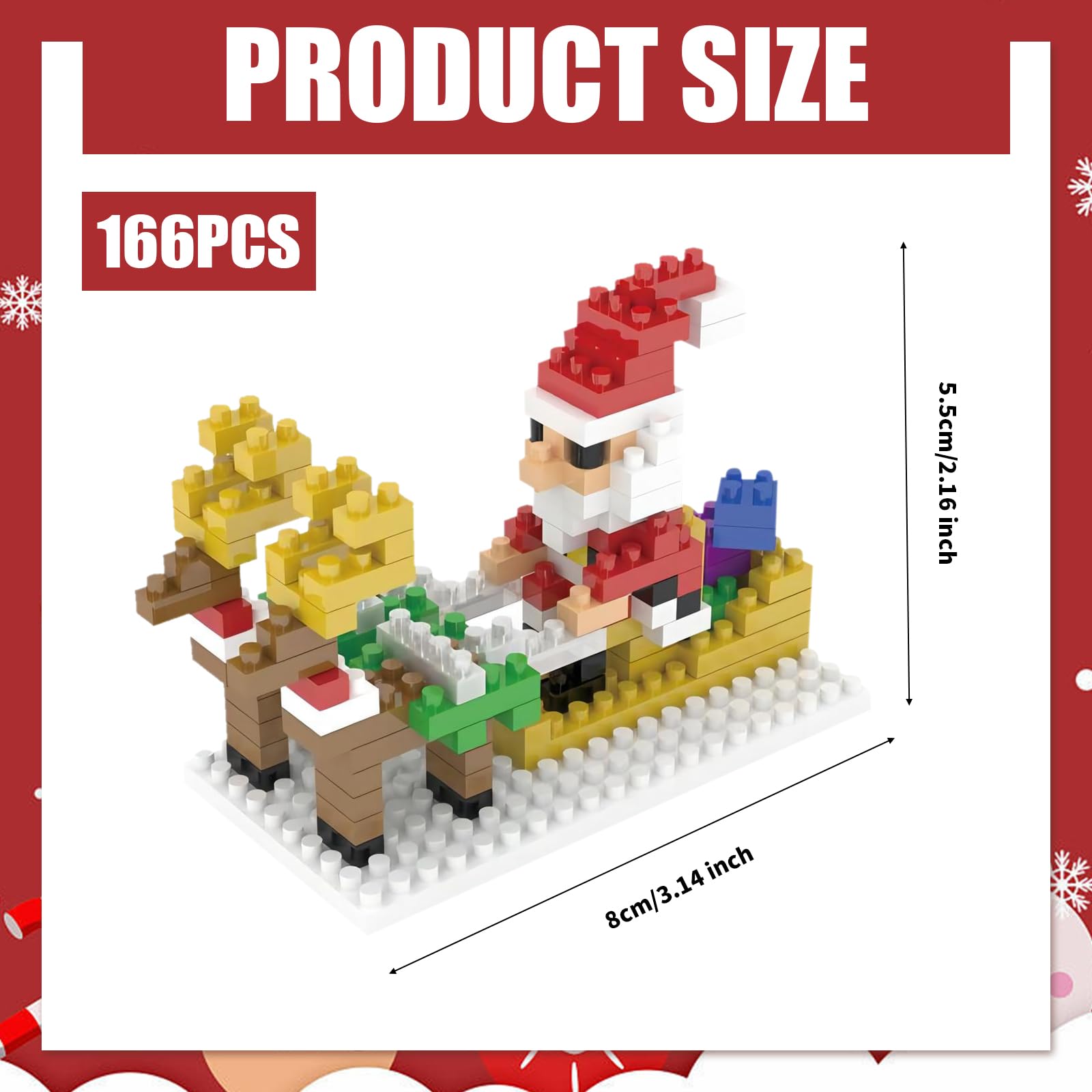 RevpoltIQ Christmas Building Blocks Set Christmas Tree Gingerbread ...