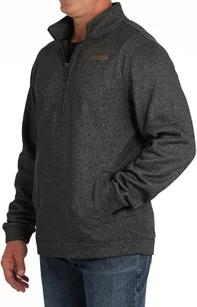 Cinch Western Sweatshirt Mens 1/2 Zip Tech Fleece L Black MWK1913001 at ...